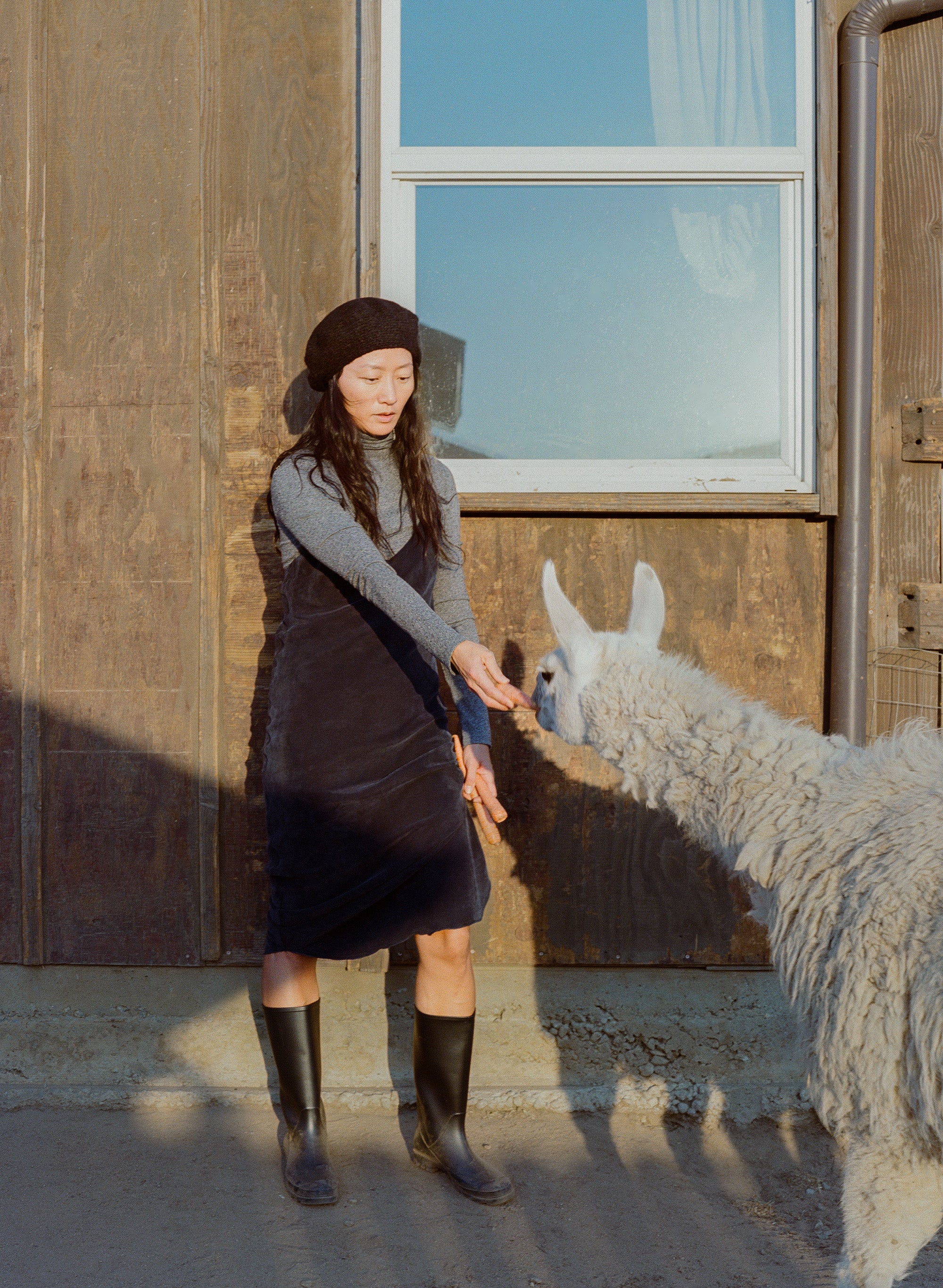 Anaise Slip Dress, Japanese Cupro, Midnight | OZMA