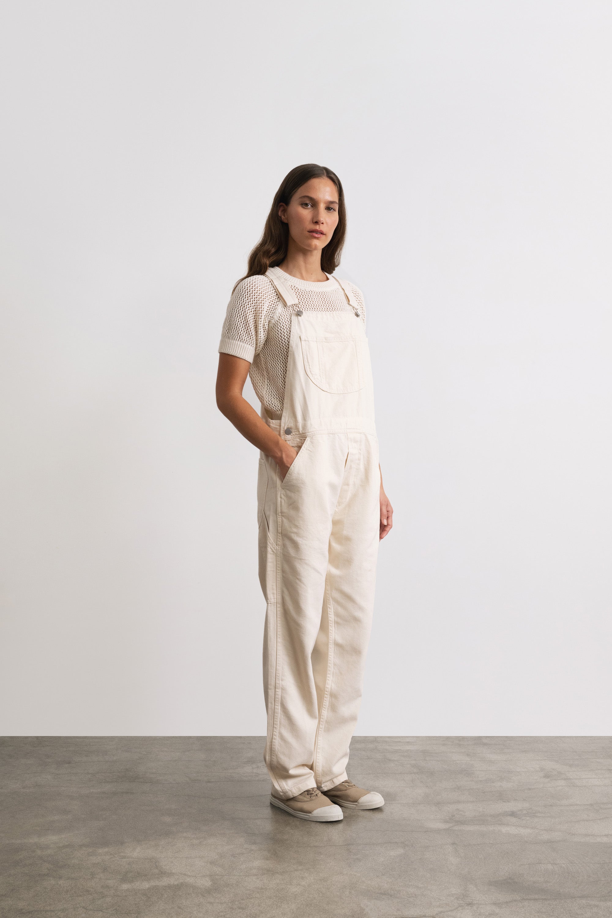 Standard Overalls, Tencel Bull Denim, Putty | OZMA