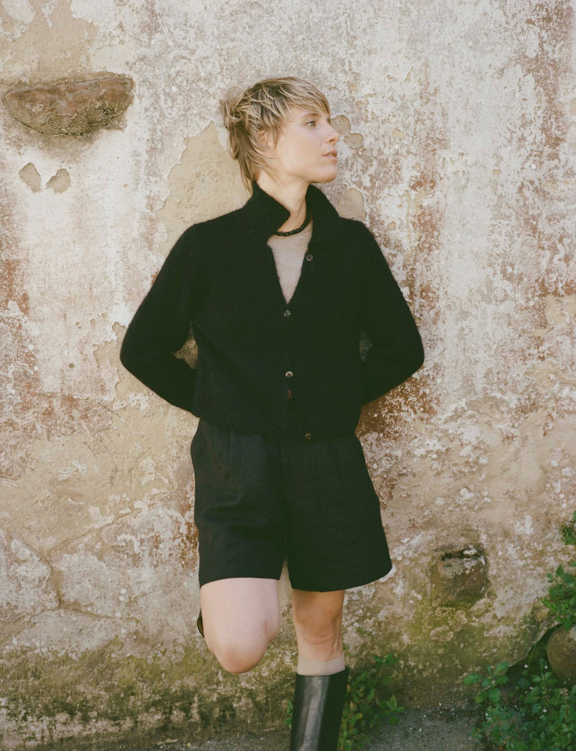 Penny Cardigan, Alpaca Blend, Black | OZMA Penny Cardigan, Alpaca Blend, Black | OZMA